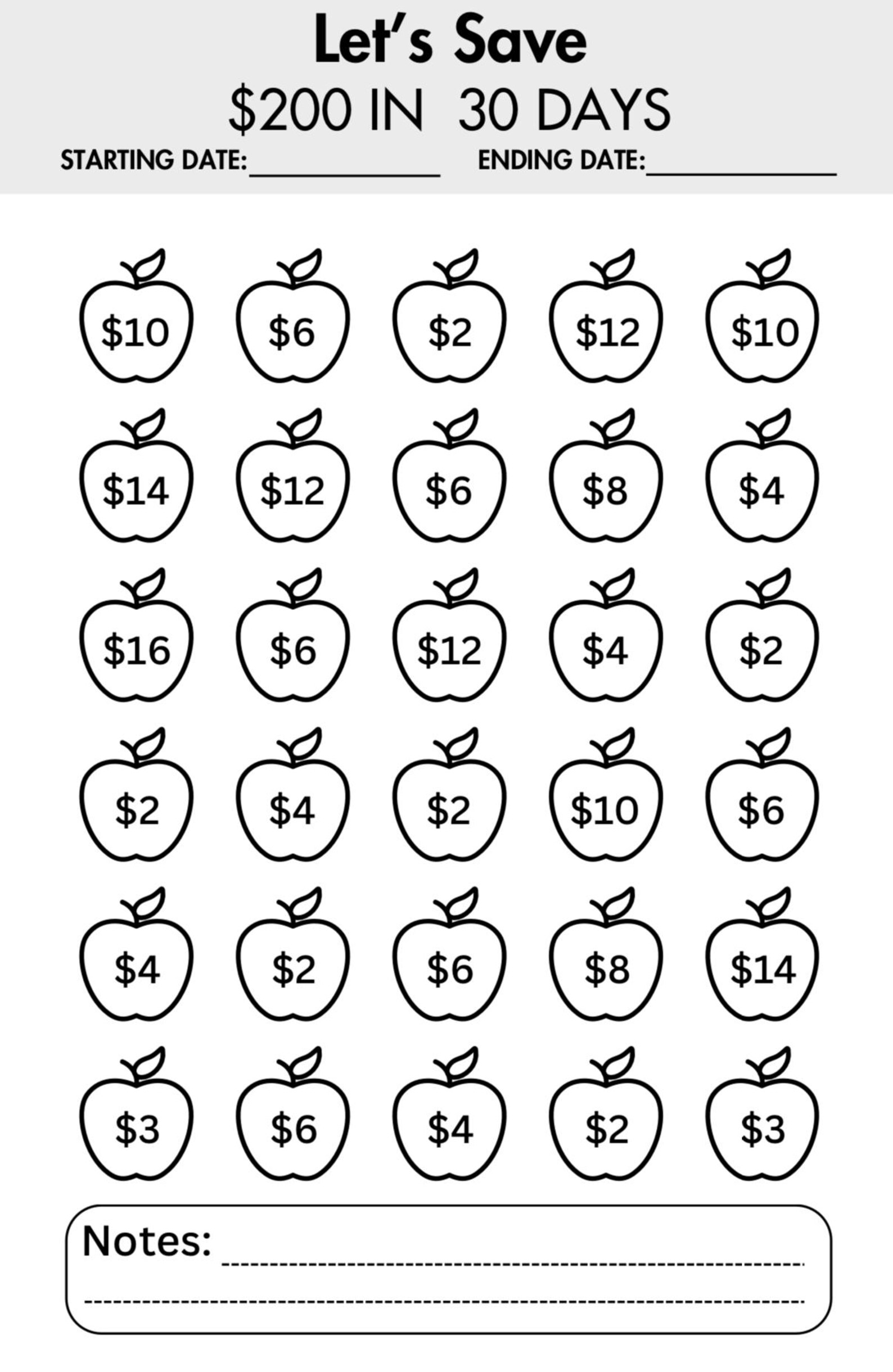 Digital Savings Challenge | Printable Budget Tracker | Money Saving ...