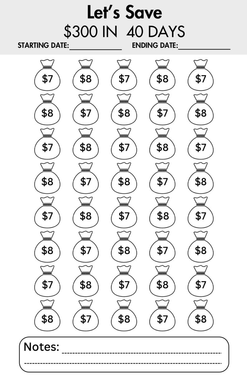 Digital Savings Challenge | Printable Budget Tracker | Money Saving ...
