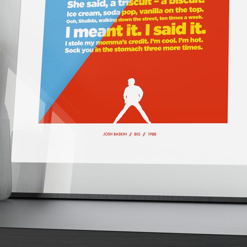 BIG Rap Poster. Shimmy Shimmy Cocoa Pop. Tom Hanks. Josh Baskin. 80s ...