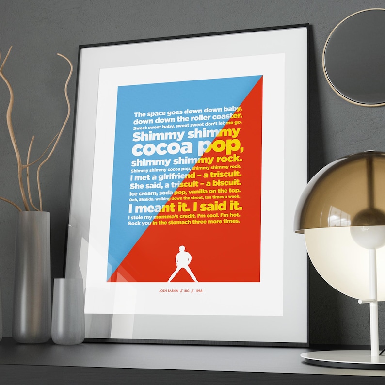 BIG Rap Poster. Shimmy Shimmy Cocoa Pop. Tom Hanks. Josh Baskin. 80s ...