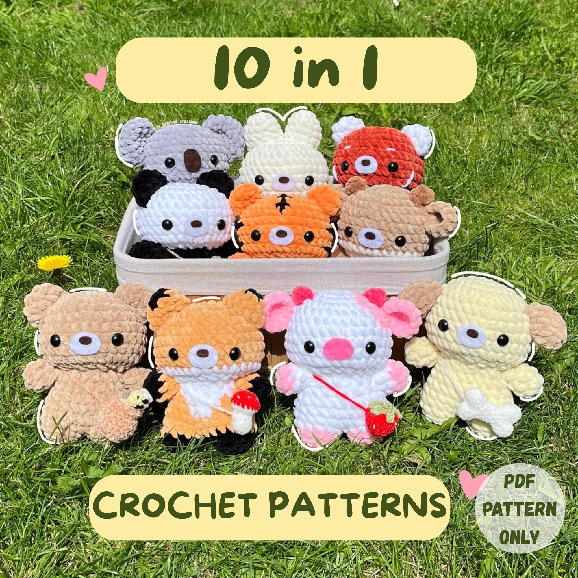 Amigurumi Crochet Mini Chubby Animals Pattern 10 in 1 PDF Pattern ...