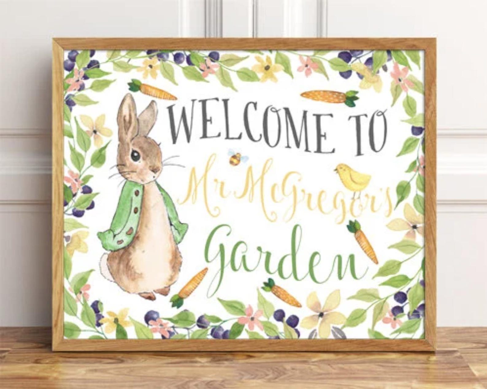 Welcome to Mr Mcgregor's Garden, Printable Peter Rabbit Sign, Mr Mc ...
