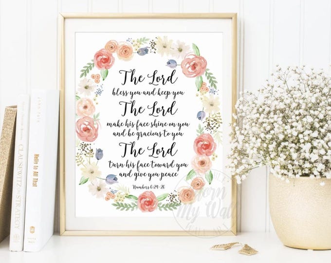 The Lord Bless You and Keep You, Numbers 6:24-26, Bible Verse Printable ...