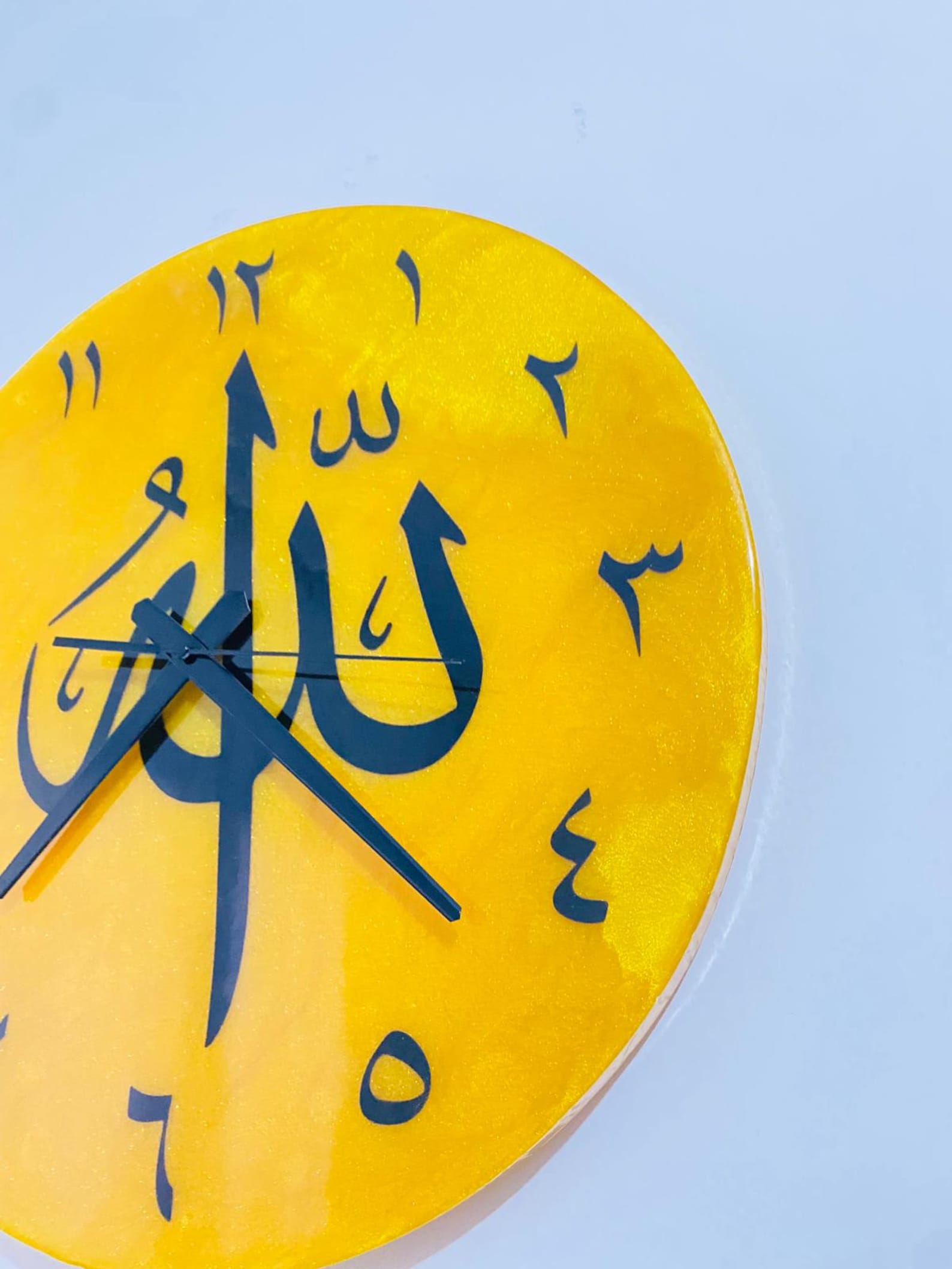 Resin Arabic Numerals Wall Clock, İslamic Wall Art, Ramadan Decor,Eid ...