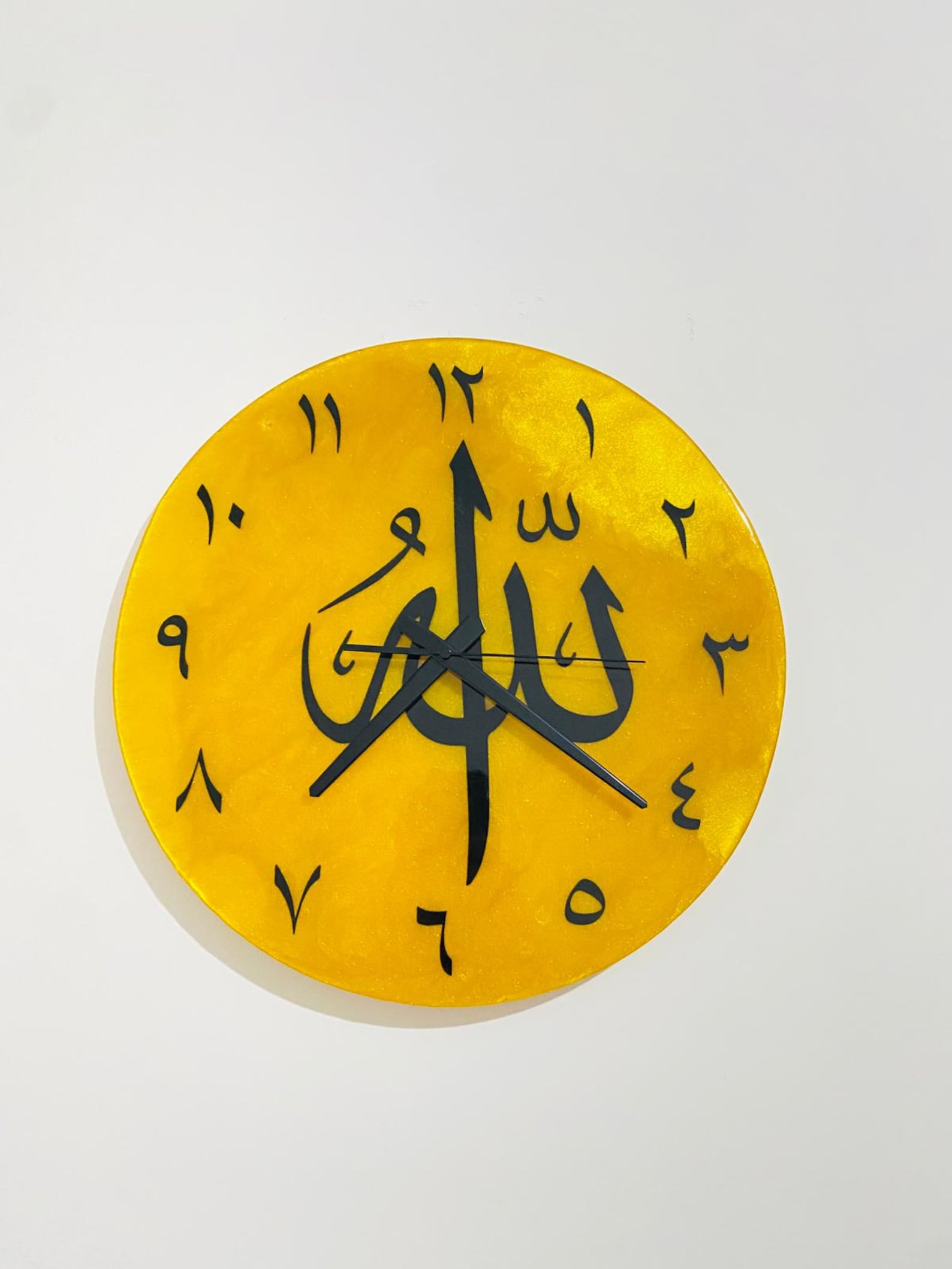 Resin Arabic Numerals Wall Clock, İslamic Wall Art, Ramadan Decor,Eid ...