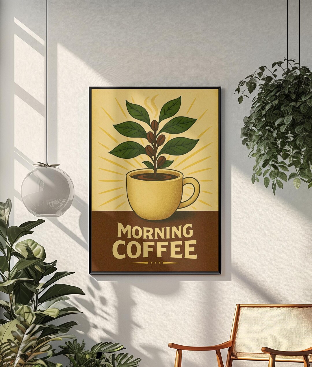 Vintage Morning Coffee Wall Art – Botanical Coffee Plant Print for ...