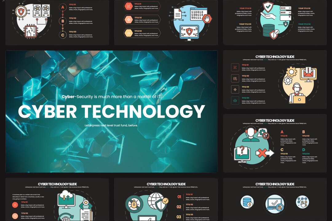 Cyber Security Infographics Powerpoint Template | Professional ...