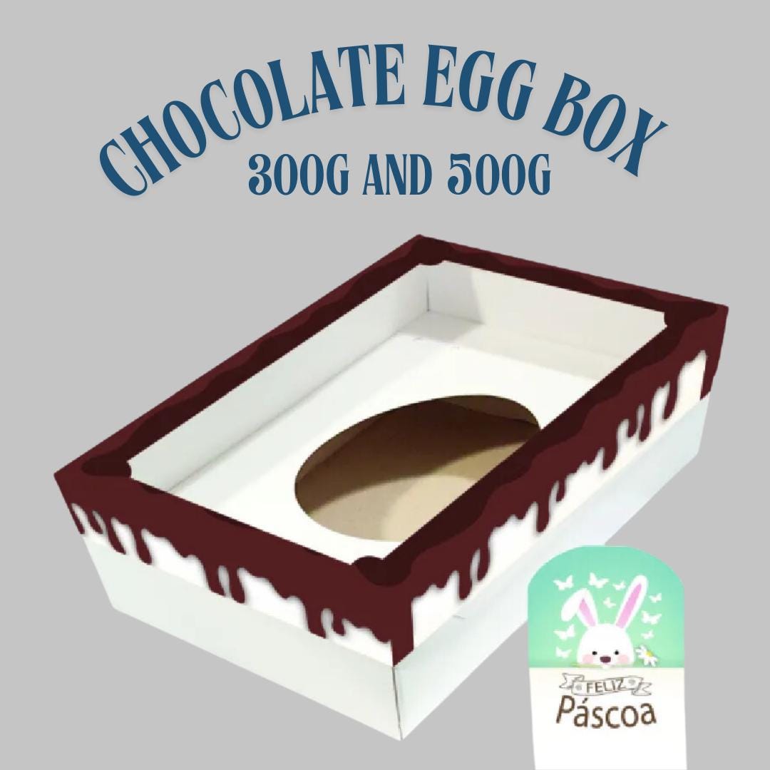 Chocolate Egg Box 350g and 500g – Digital Template (FILE Silhouette ...