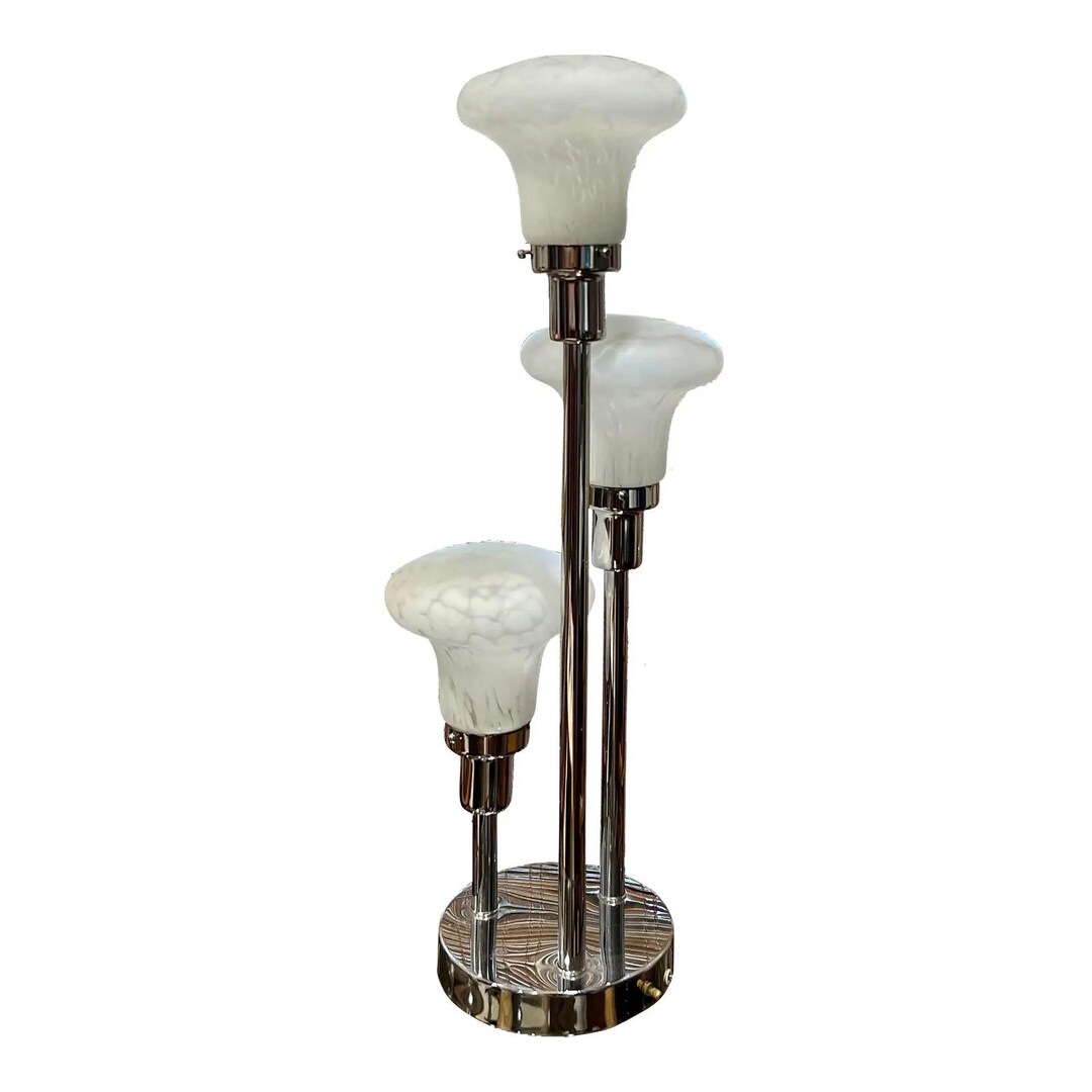 Vintage 1970s Space Age Atomic Table Lamp With Handblown Spotted ...
