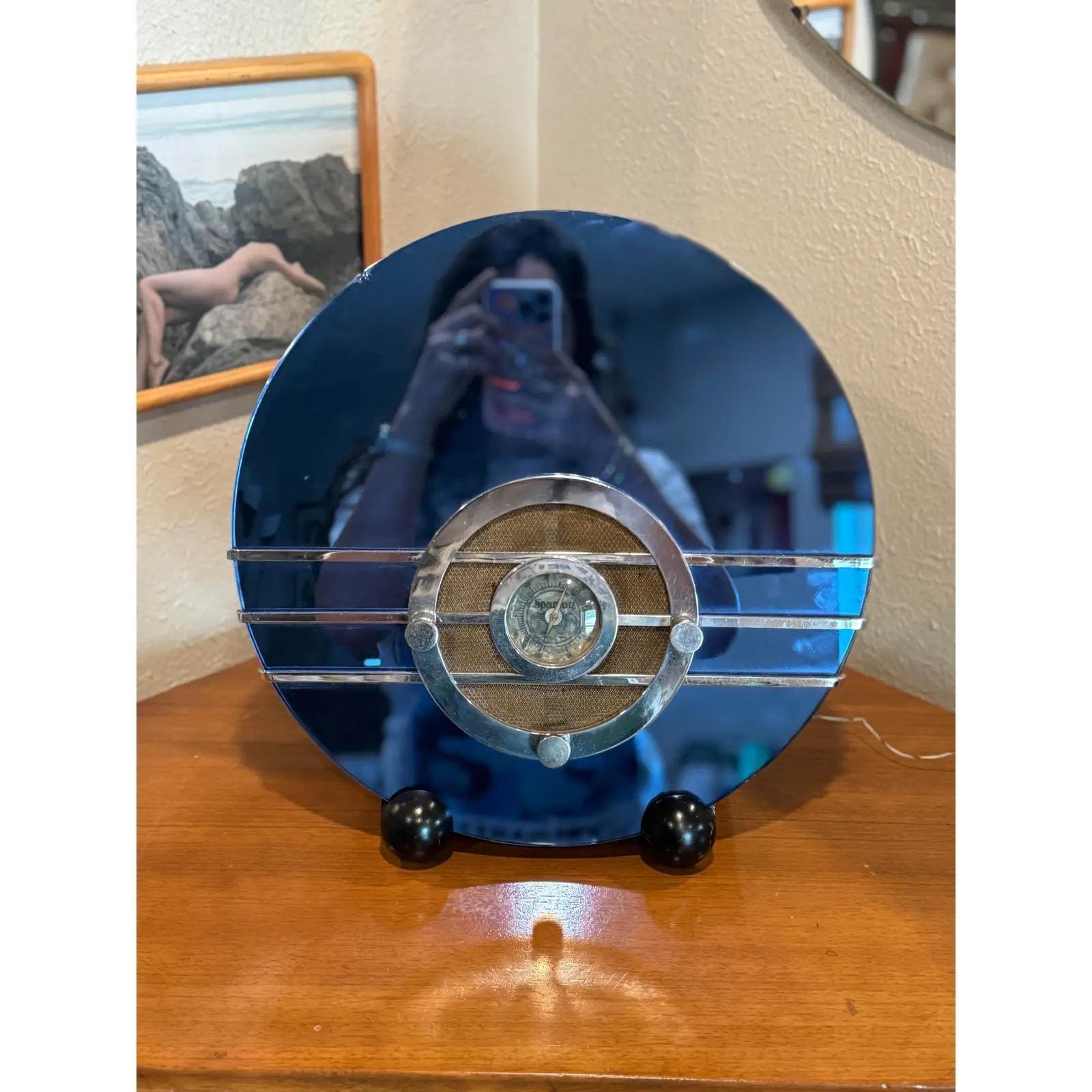 1930s Original Art Deco Sparton 'bluebird' Cobalt Blue Mirror Model 566 ...