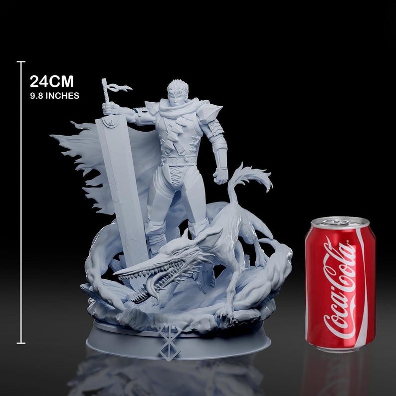 Berserk STL File for 3D Printing - High Quality Guts Anime Figurine ...