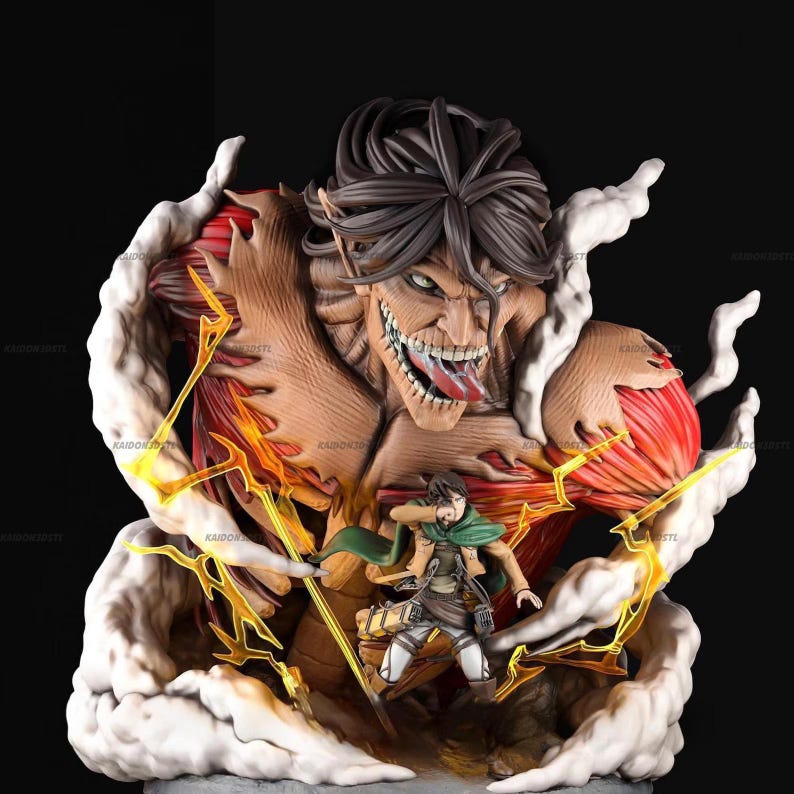 Eren Yeager STL File | Attack on Titan 3D Model | High Quality Figurine ...