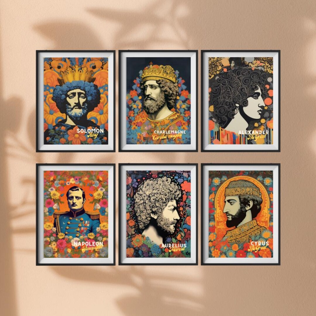 Great Rulers Poster Set of 6, Famous History Figures, History Wall ...