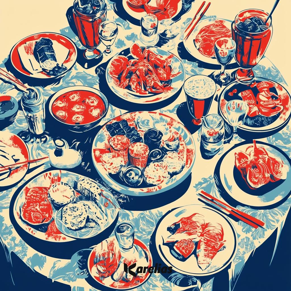 Asian Food Poster Set: Retro Kitchen Prints (digital Download) - Etsy