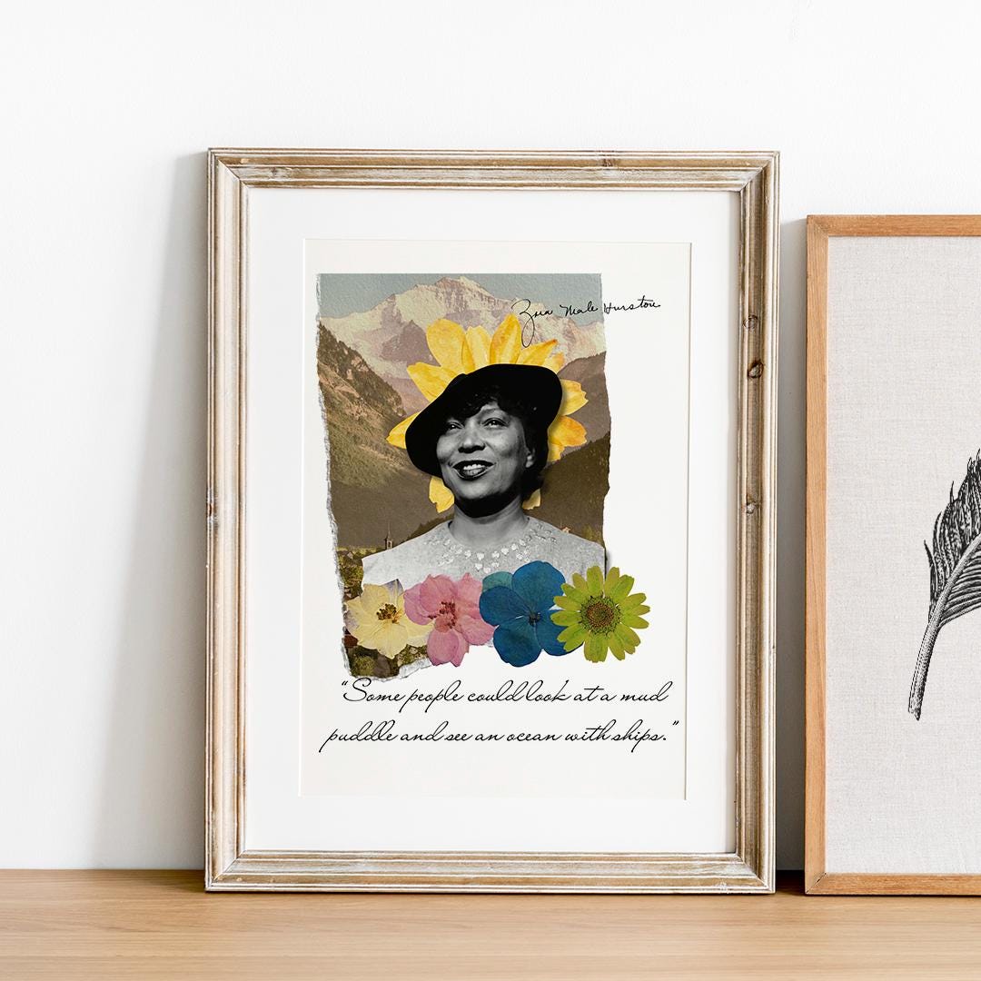 Zora Neale Hurston Quote Poster: Inspirational Feminist Art (digital ...