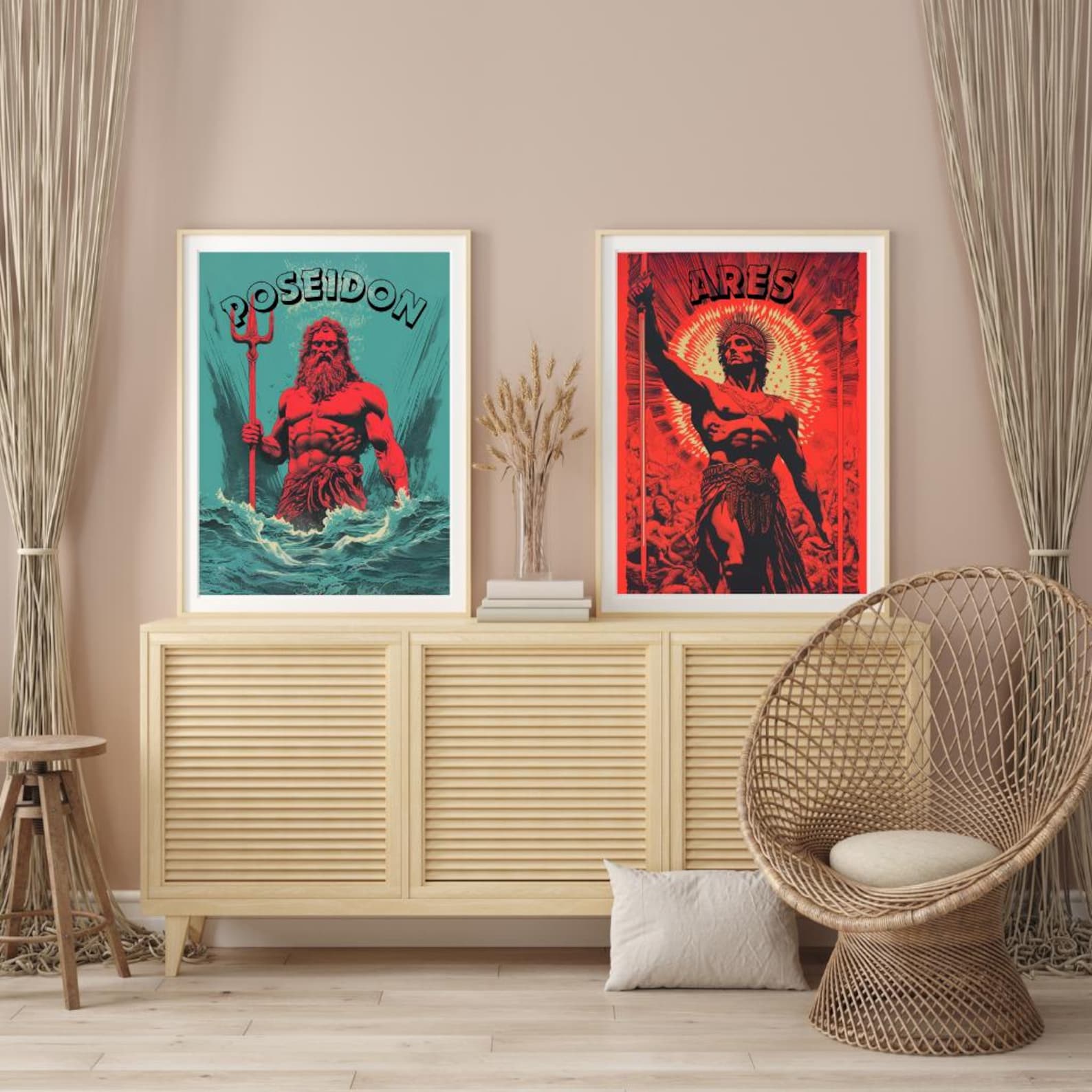 16 Pcs Greek God Poster Set: Ancient Mythology Prints ( Digital ...