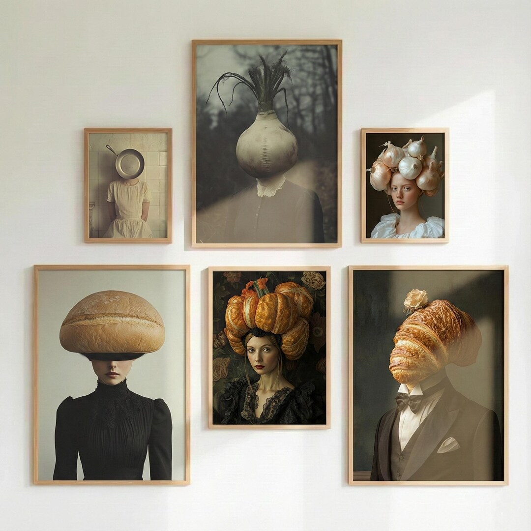 Surreal Kitchen Decor Printable Collection: 19-piece Digital Poster ...