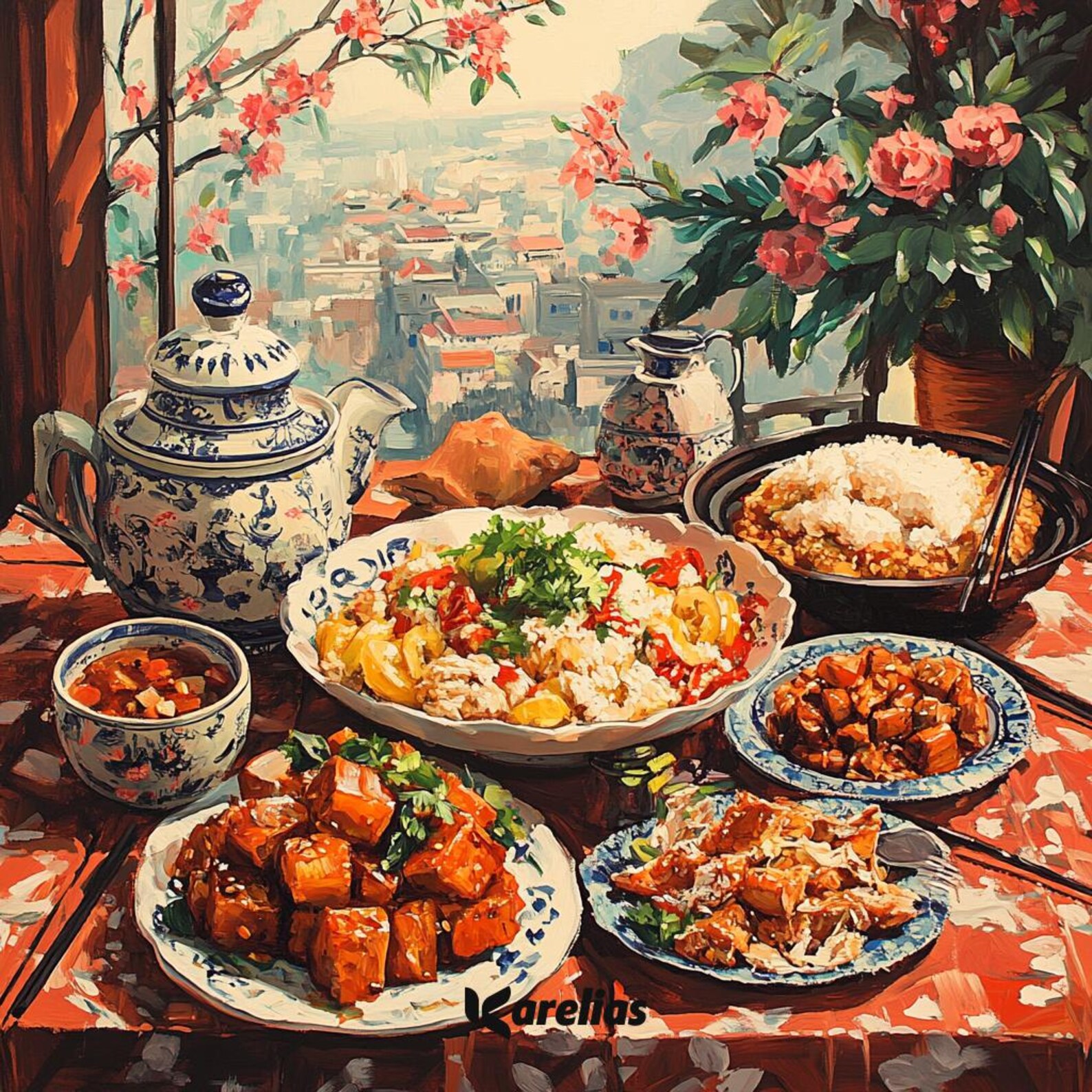 Asian Food Poster Set: Retro Kitchen Prints (digital Download) - Etsy