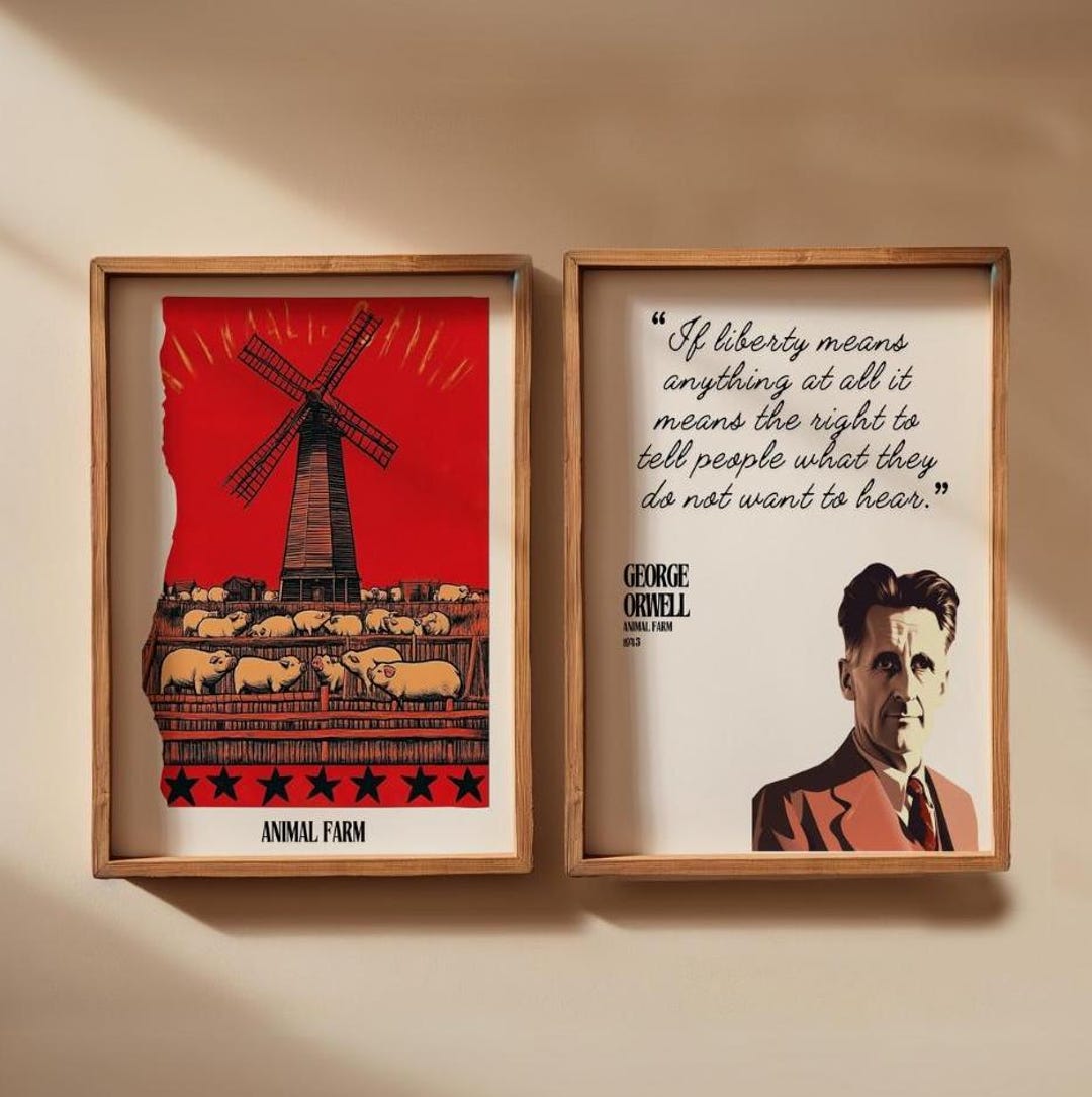 1984 Orwell Book Cover Art Print Set (digital Download) - Etsy
