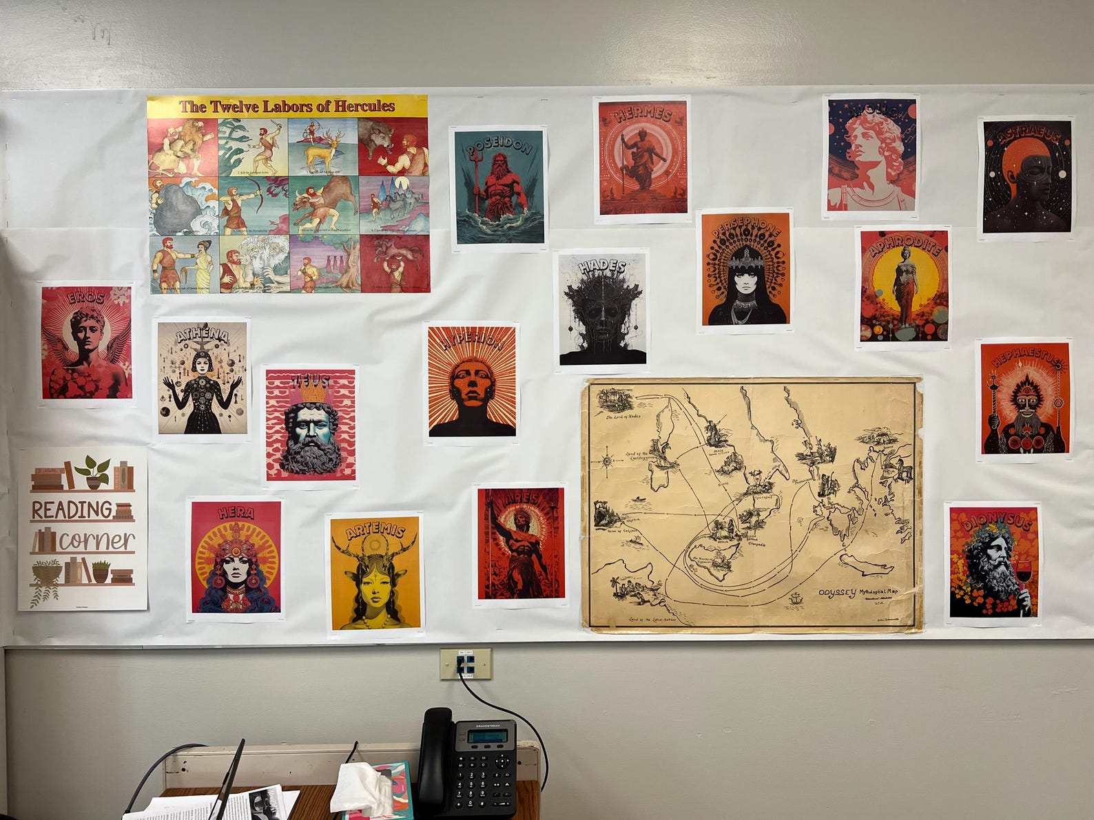 Greek Mythology Posters Set of 16, Ancient Greek Prints, Vibrant ...