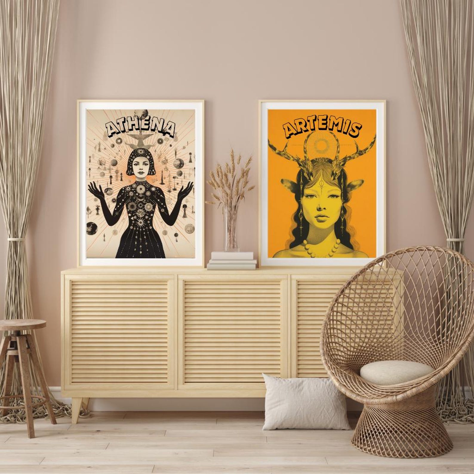 16 Pcs Greek God Poster Set: Ancient Mythology Prints ( Digital ...