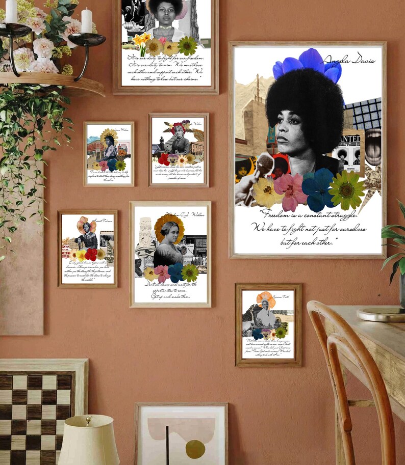 Black Women Authors Art Print Set – Inspirational Quotes Collage (23 ...