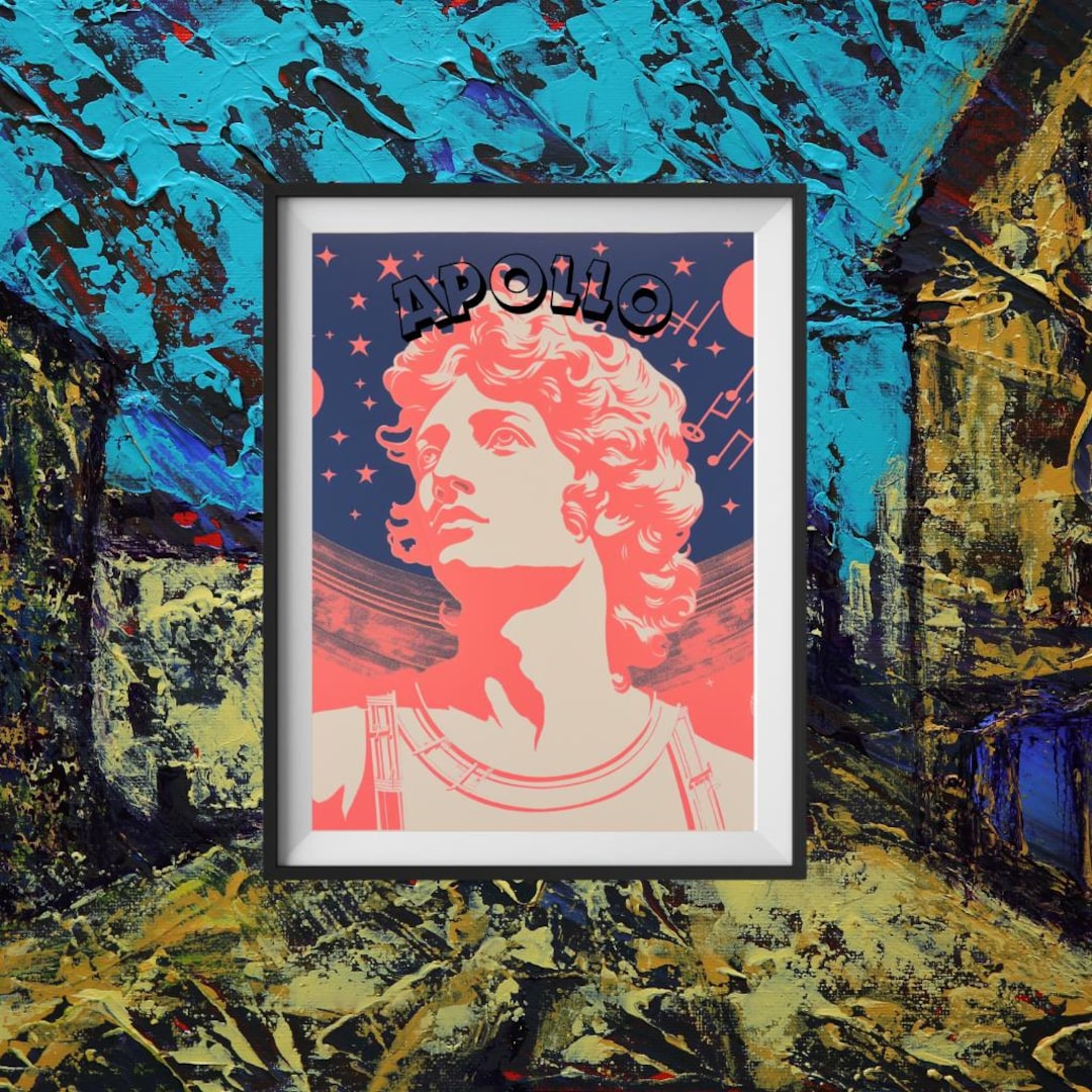 Apollo Greek God Poster, Greek Gods Wall Art, Mythology Art Print ...