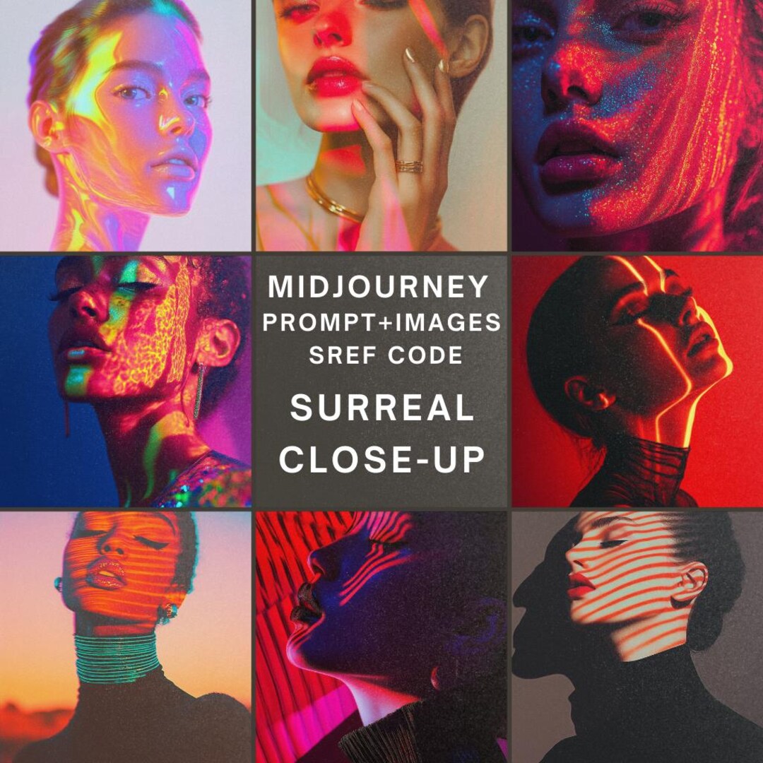 Midjourney Prompts+sref Parameter+ Images- Surreal Close-up Portrait , Midjourney AI Art ...