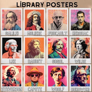 Great Authors Mega Pack of 60 , Literary Postcards Set, Famous Author ...