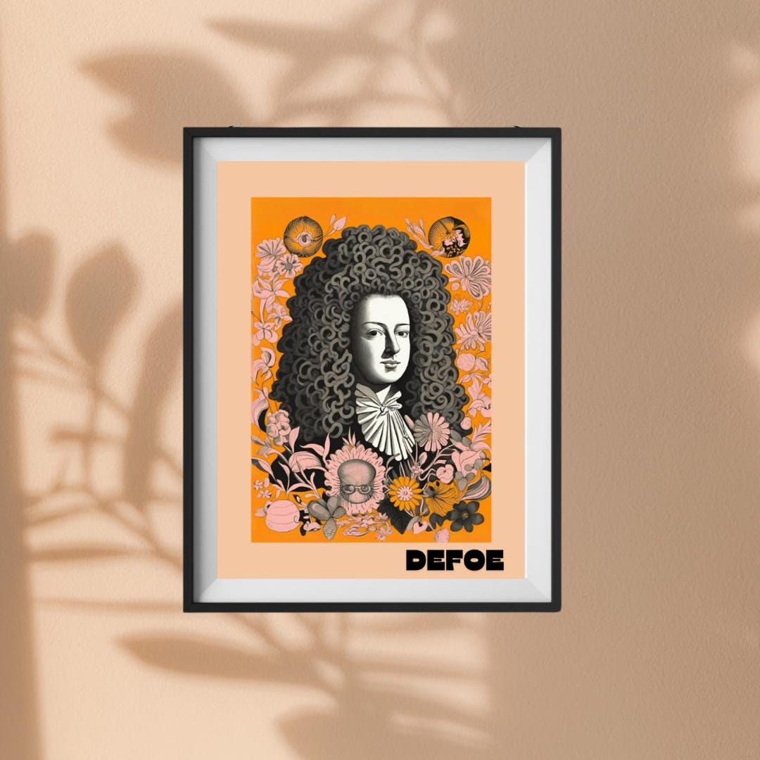 Daniel Defoe Literary Portrait Poster: Inspiring Classroom Art (digital ...