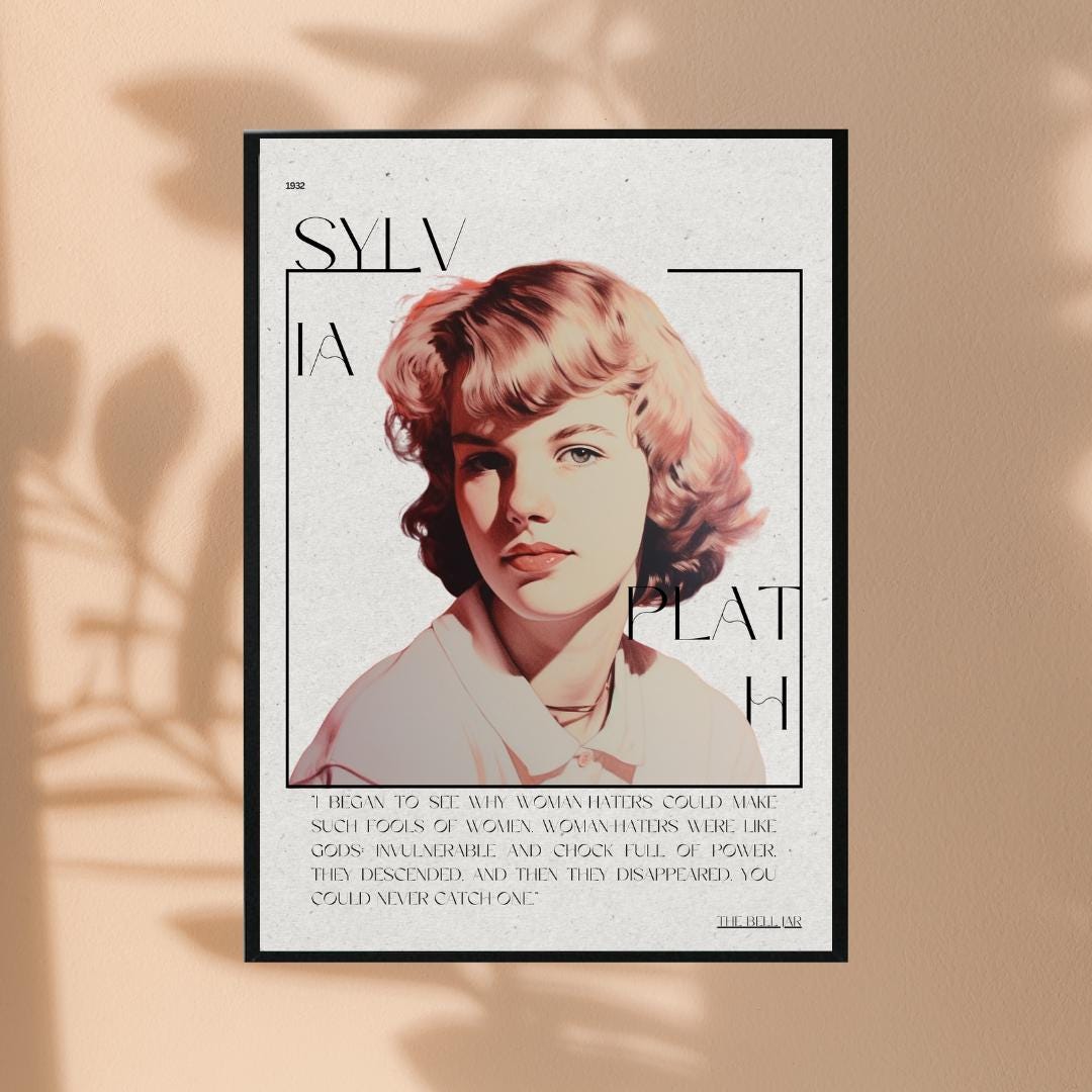 Sylvia Plath Quote Poster, Influental Women, Feminist Poster, Feminist ...