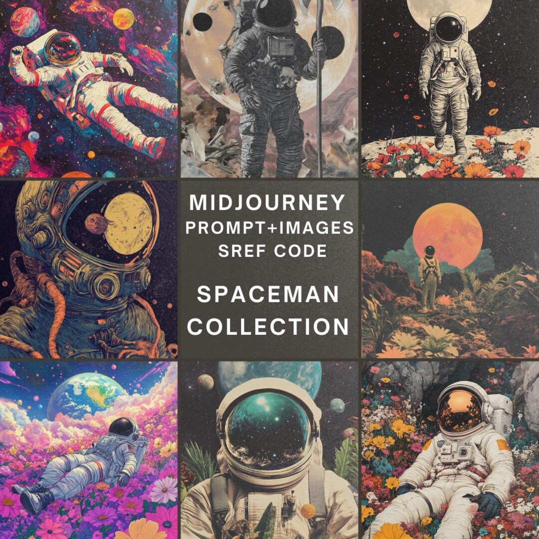 Midjourney Prompts+sref Parameter+ Images- Spaceman Collection , Pop Art Prompt Ai, Astronaut ...