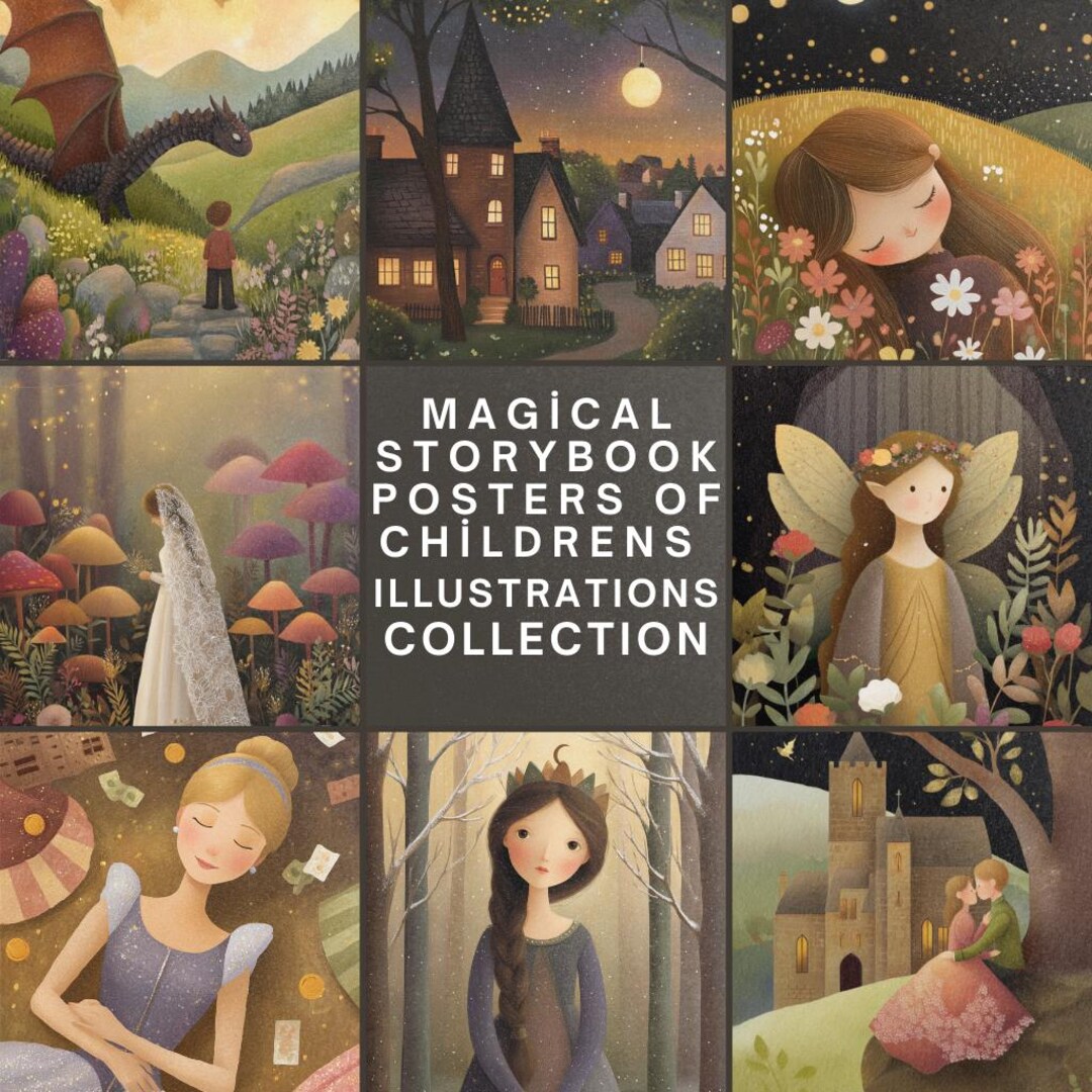 Magical Storybook Poster Collection, Printable Story for Kids, Playroom ...