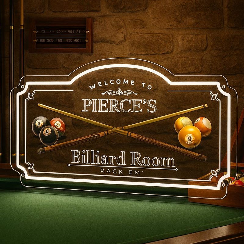 Custom Neon Billiard Sign - Etsy