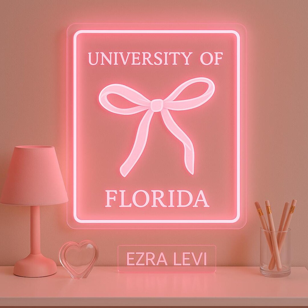 Custom College Neon Sign: Personalized Dorm Room Decor - Etsy