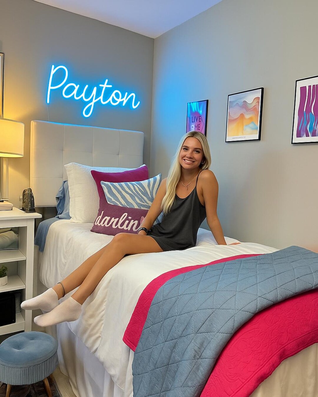 Custom Dorm Name Neon Sign,neon Sign Bedroom,led Name Sign,personalized ...