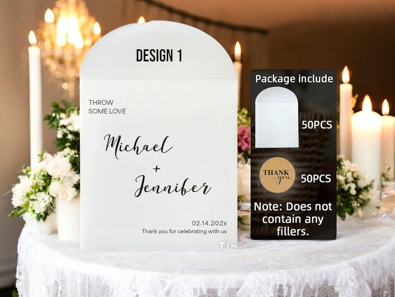 50PCS Custom Wedding Petal Toss Bags – Biodegradable Confetti Pouches ...