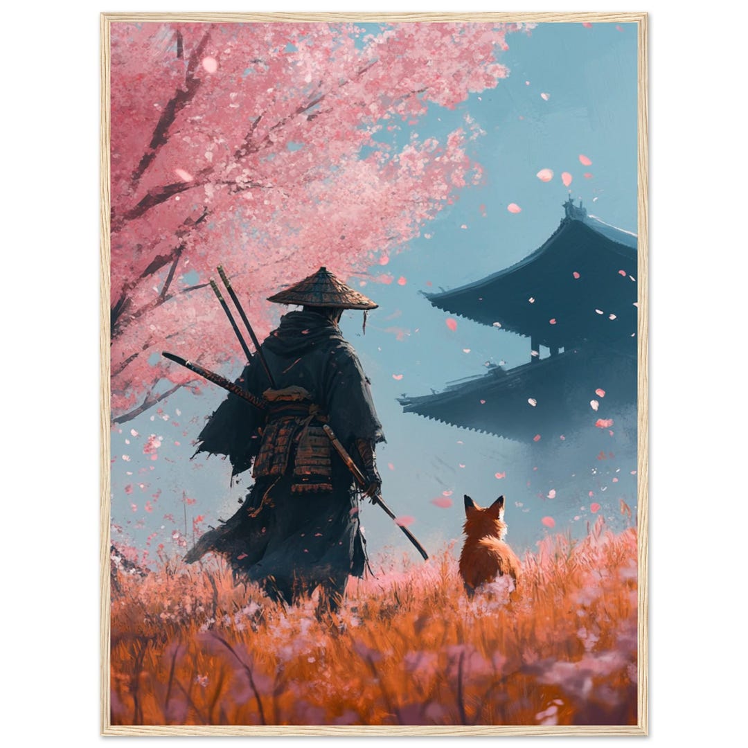 Japanese Wall Art Inspired by the Ghost of Tsushima - Wandering Ronin ...