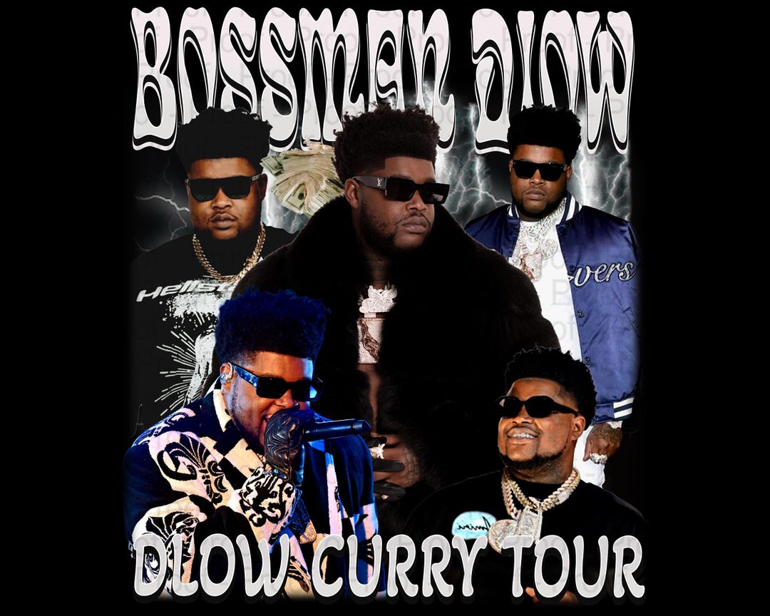 Bossman Dlow Tshirt PNG Design,dlow Curry Tour Bootleg Tee, Instant ...