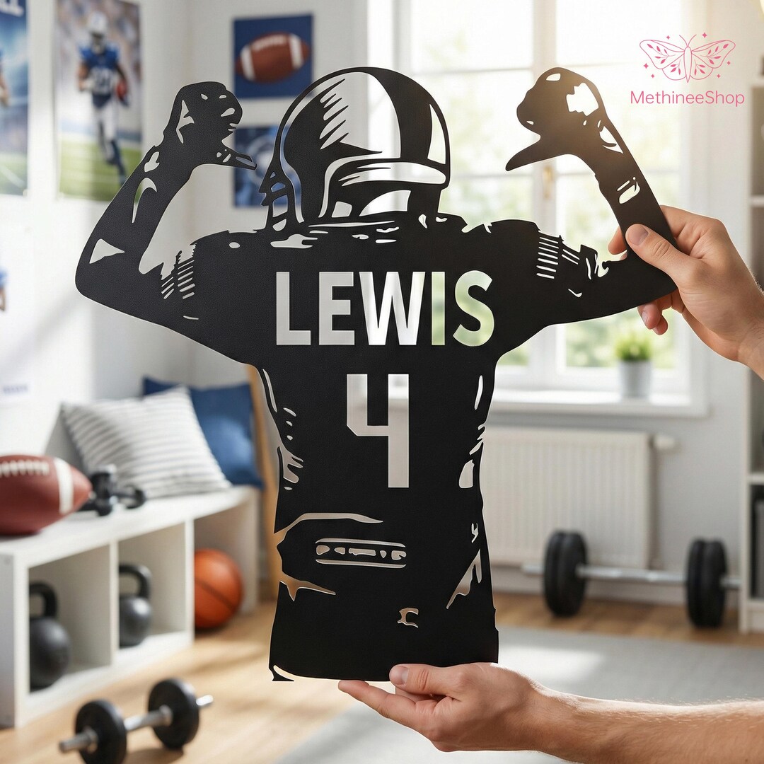 Custom Soccer Player & Goal Metal Sign, Soccer Fan Room Decor,team ...