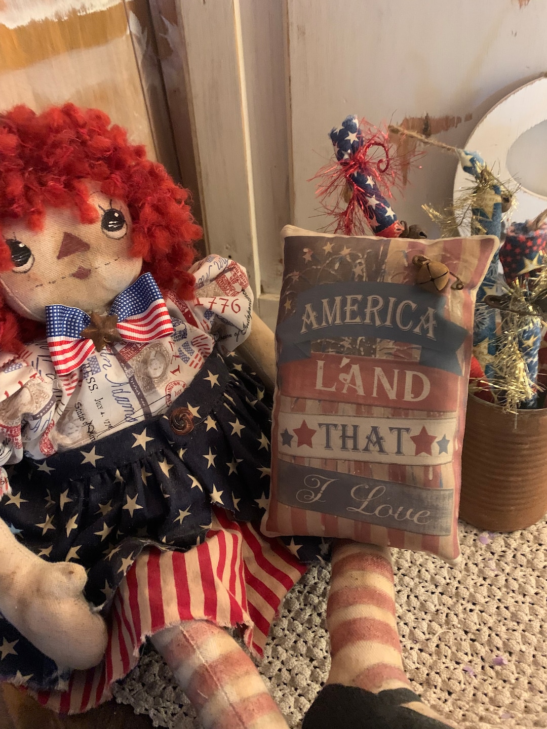 New~~ Vintage Repro America Land That I Love Patriotic Art Print Bowl ...