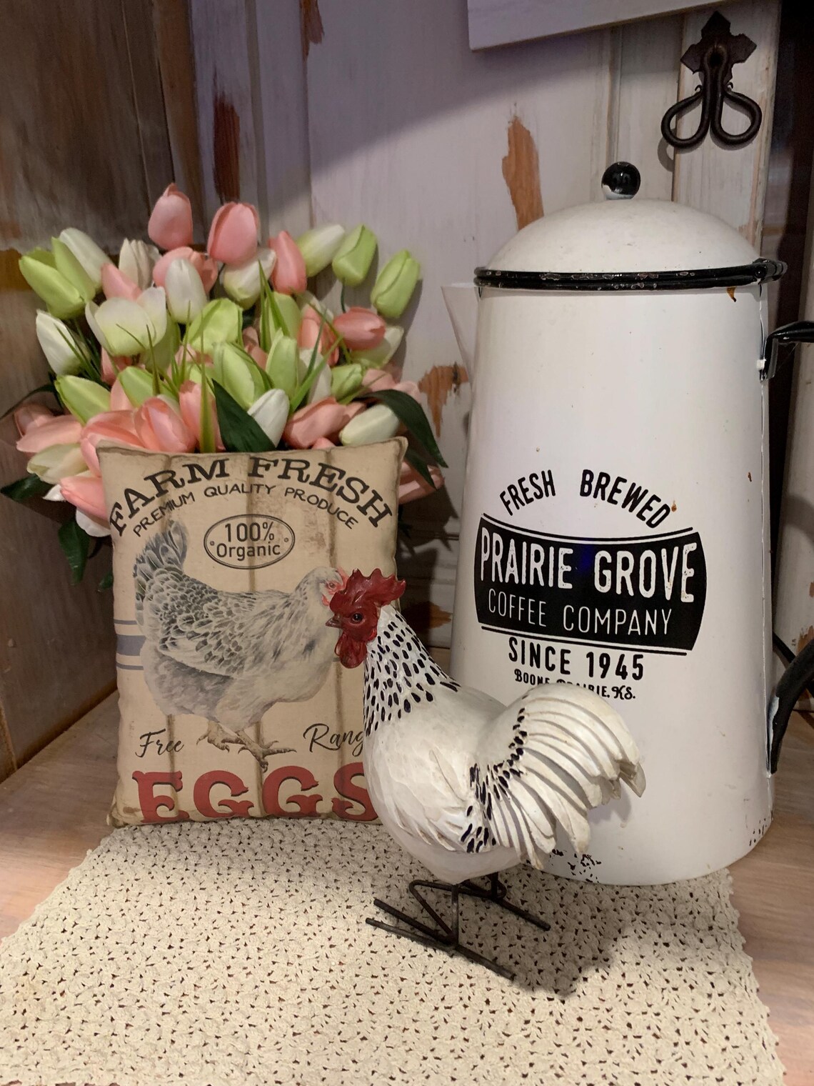 New~~ Primitive Vintage Reproduction Farm Fresh Eggs Art Print Bowl ...