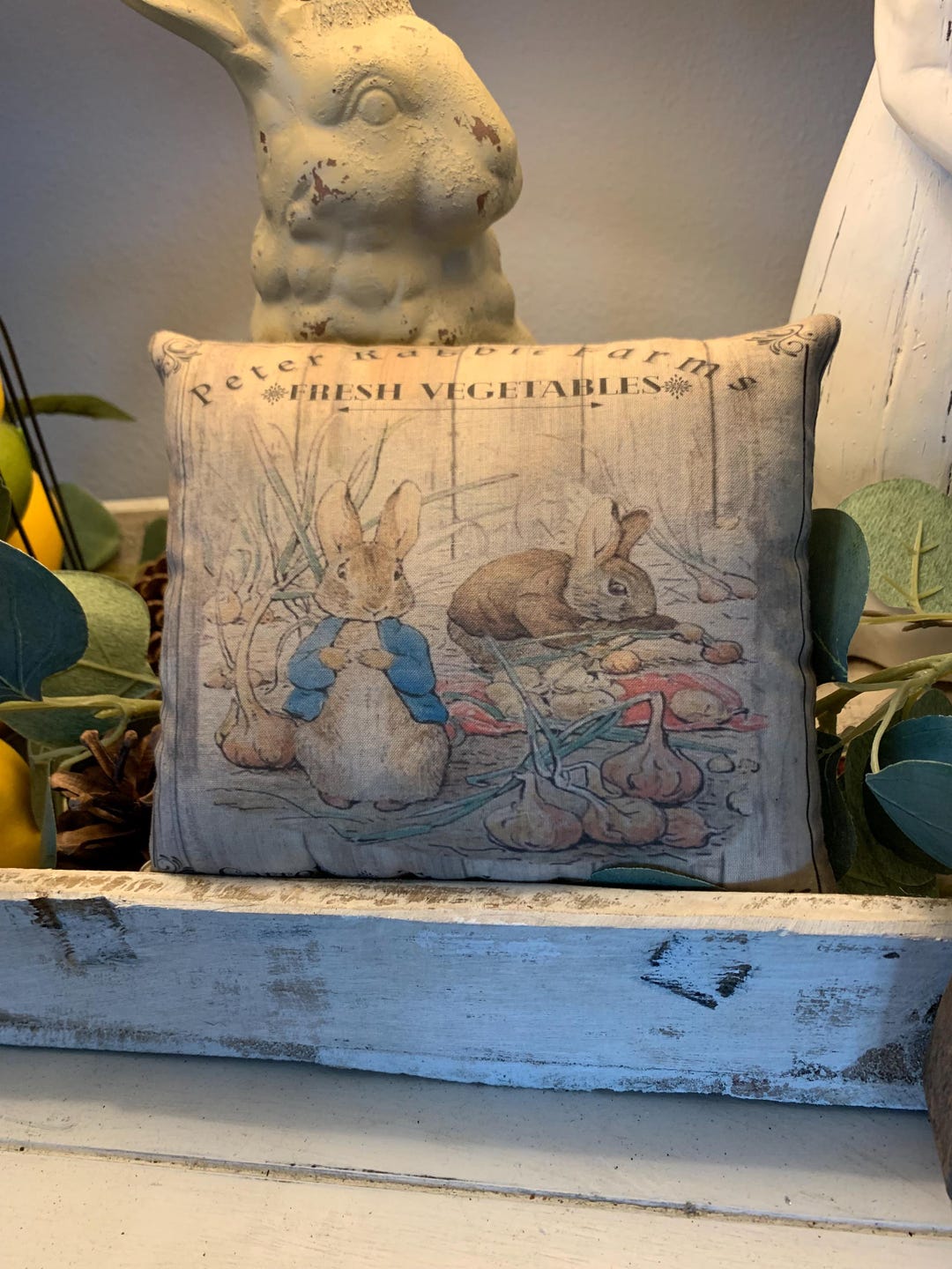 Primitive Vintage Reproduction Peter Rabbit Farms Fresh Vegetable ...