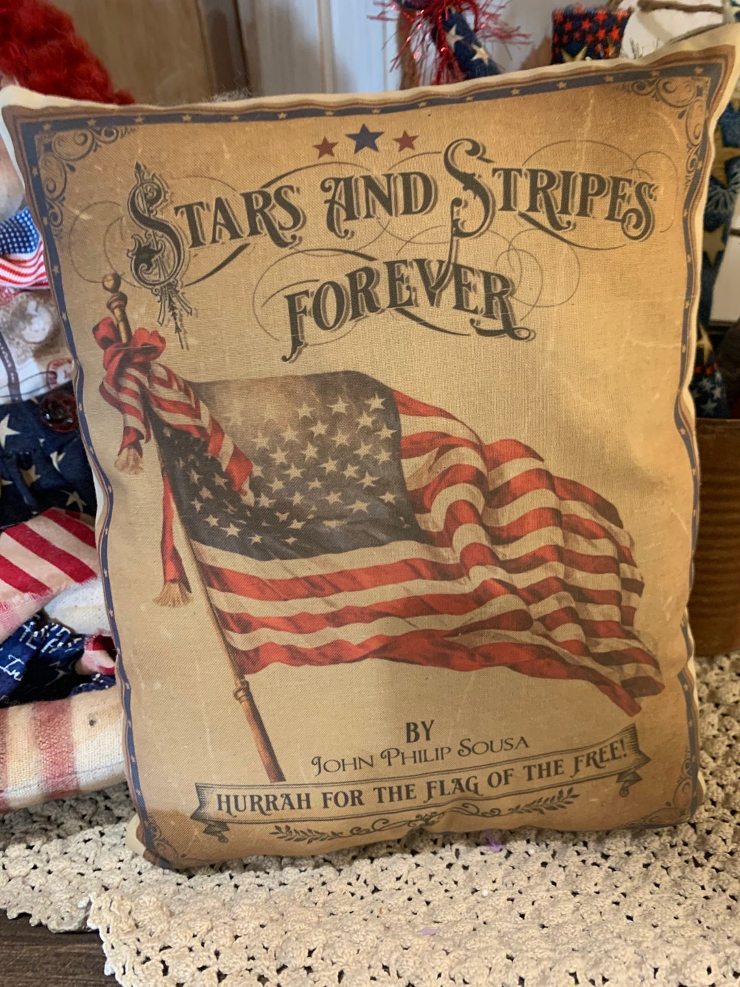 NEW Vintage Reproduction Stars & Stripes Forever Flag (approx 7”x9 ...