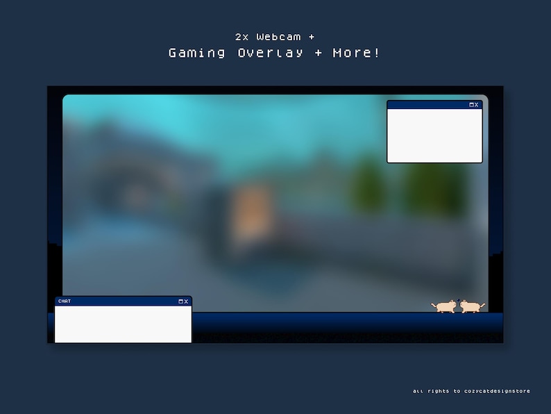 Cozy Cat | Animated Stream Overlay Pack | Overlays + Scenes ...