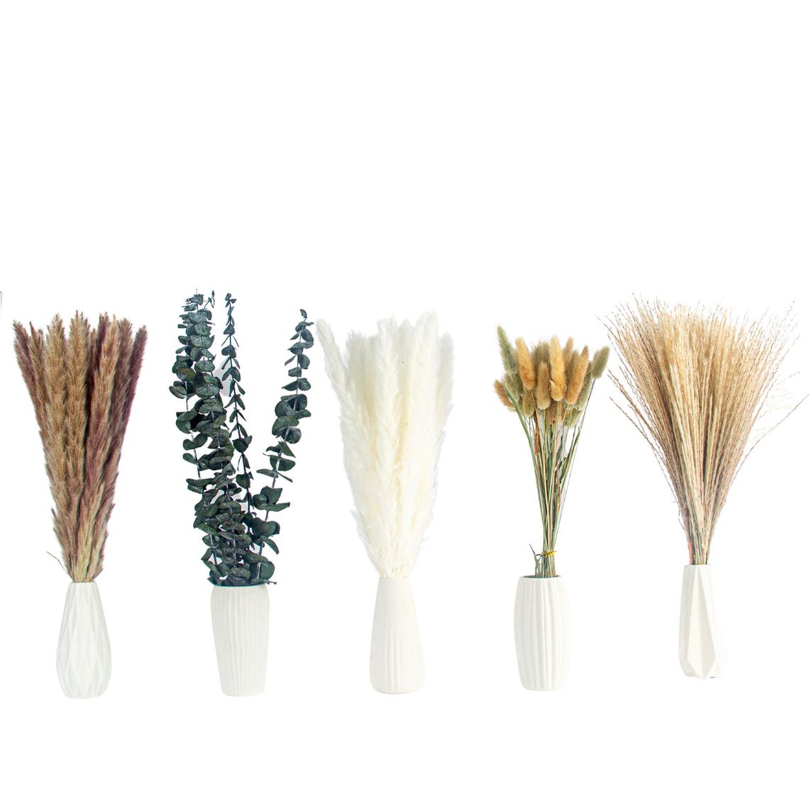 Natural Dried Pampas Grass Bouquet: Boho Wedding Decor, Eucalyptus ...