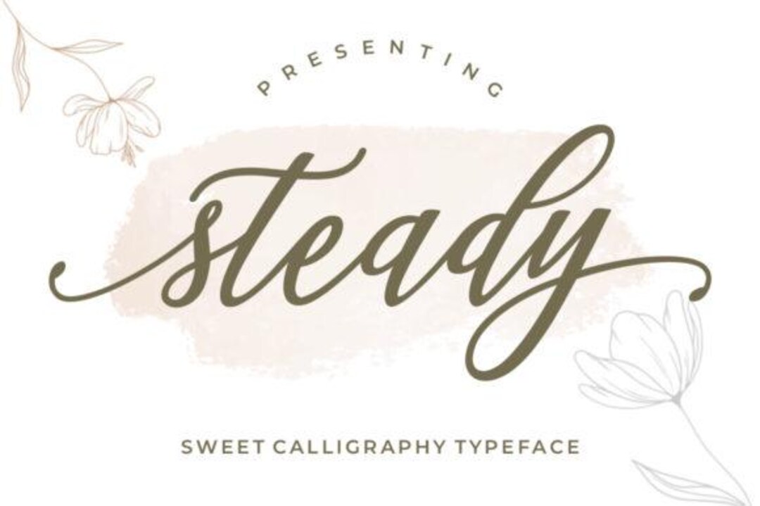 Steady Font - Script Font ( Digital Download ) - Etsy Canada