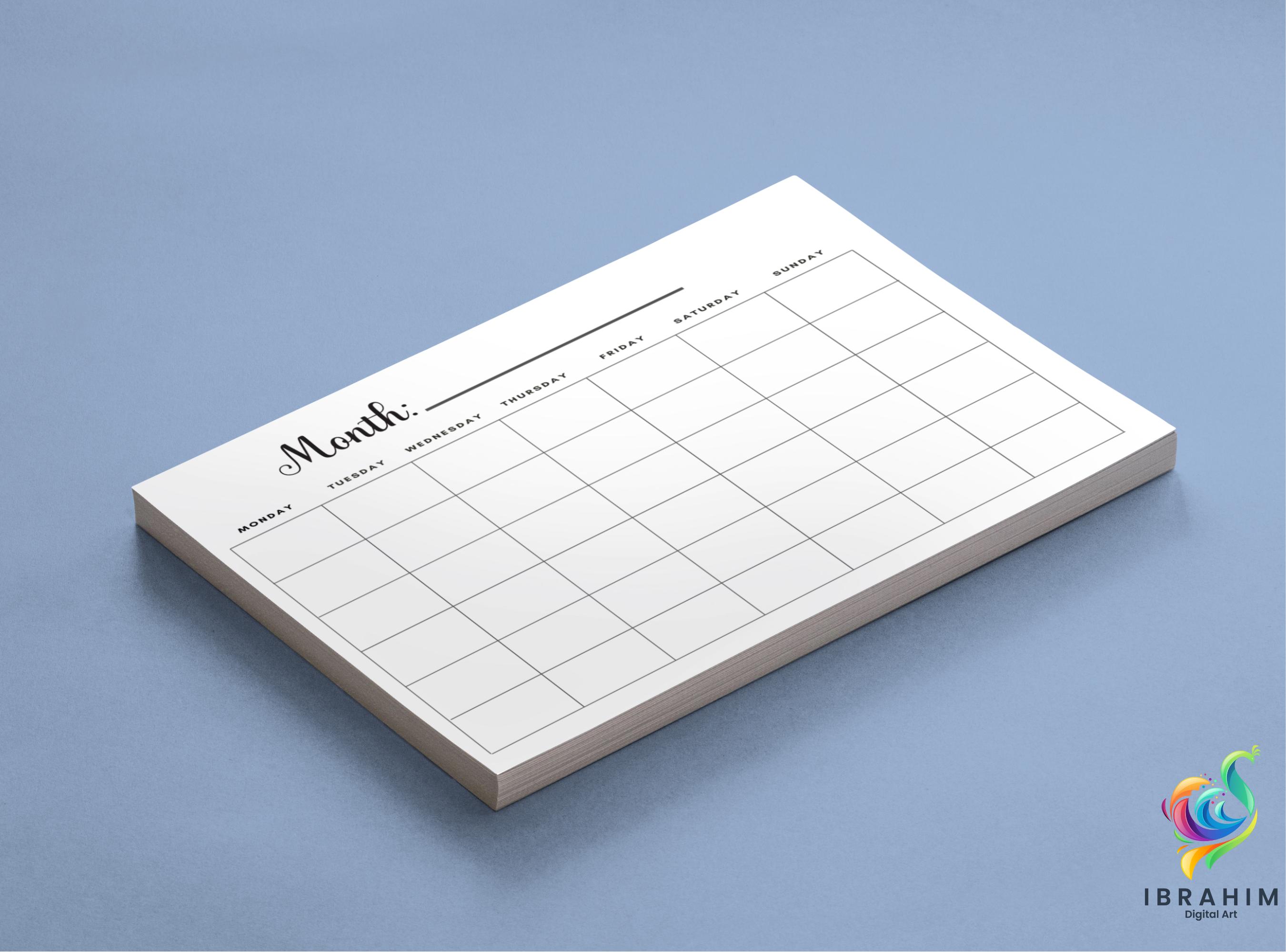 Blank Calendar Page |monthly Blank Calendar|blank Calendar Printable ...