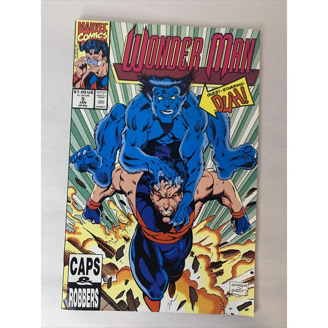 Wonder Man #5 1992 Marvel Comics Guest Starring Beast Xmen Caps ...