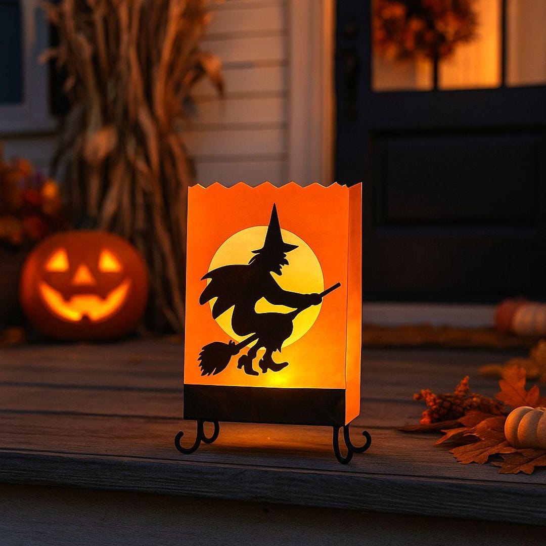 Hallmark Hauntington Cackling Witch Luminary Light Sound Halloween ...